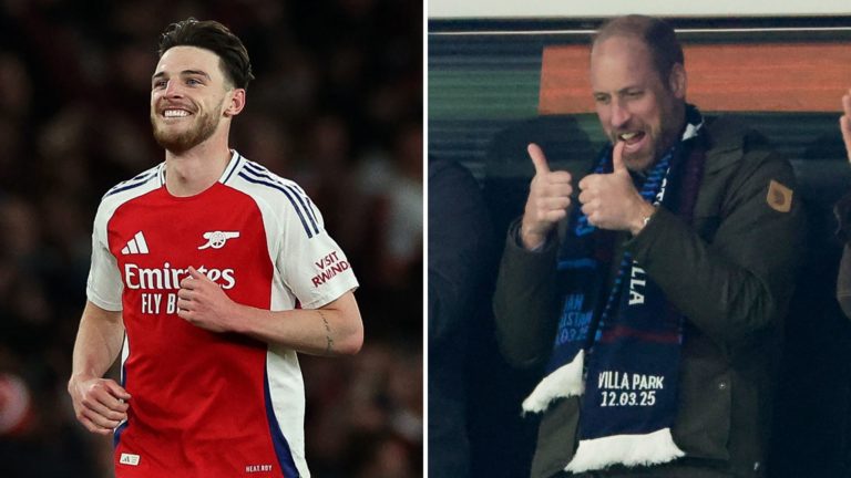 Prince William sends message to Arsenal star Declan Rice with exciting ...