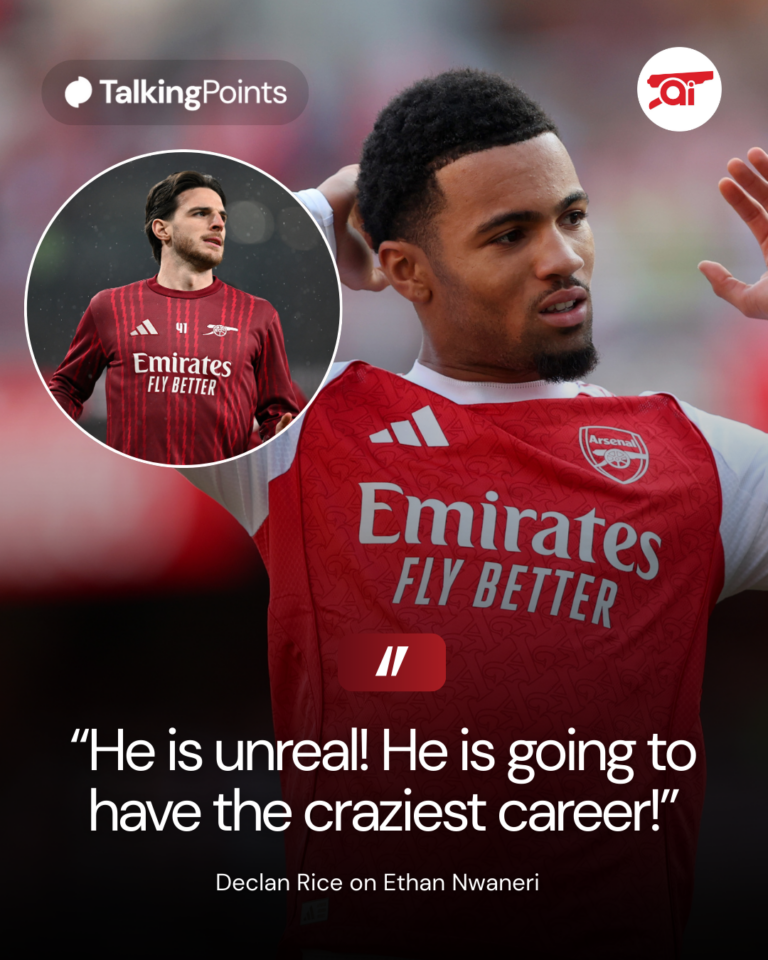 Declan Rice says Arsenal have an 'unreal' young player who's going to ...